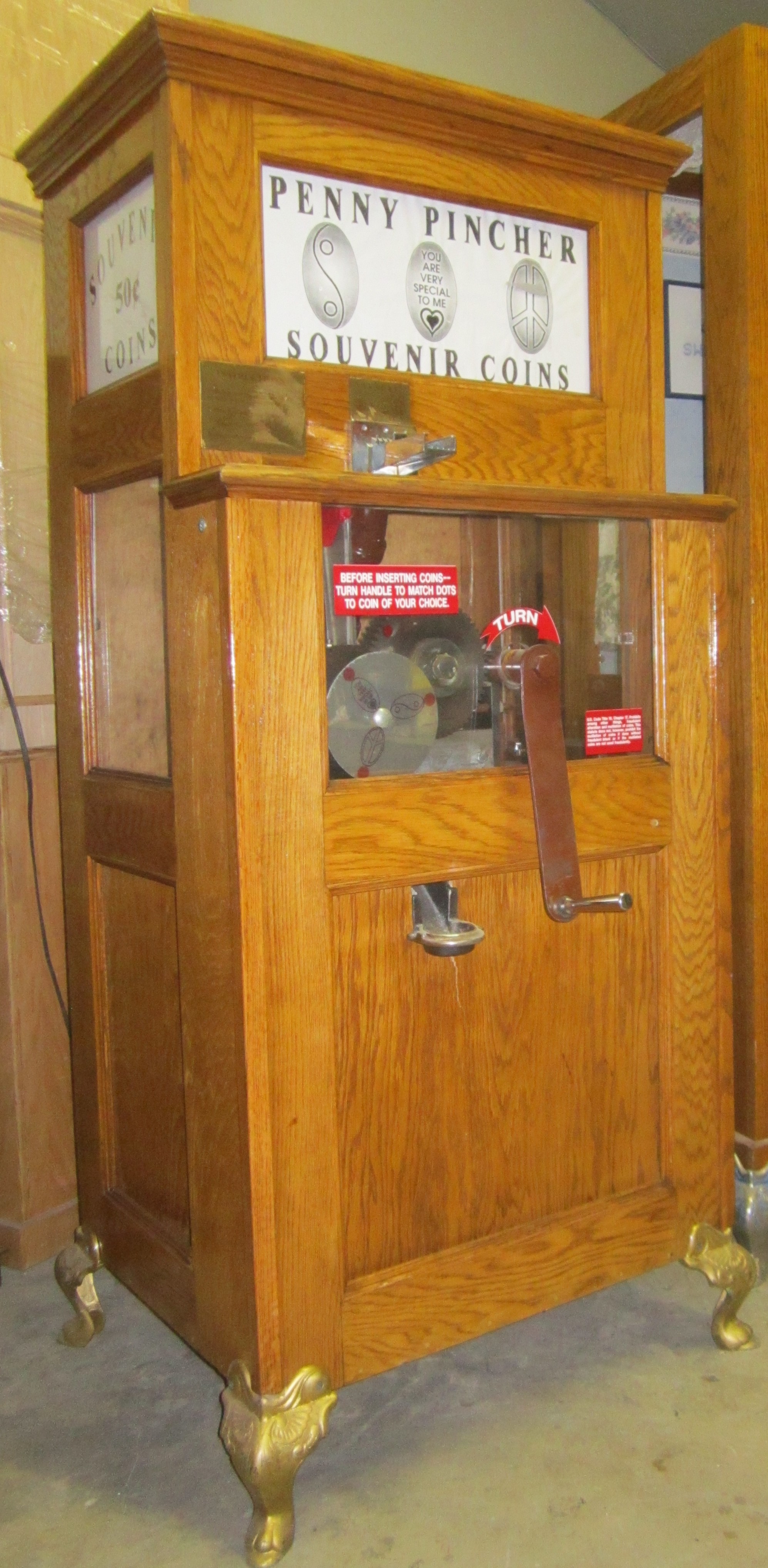 Used 3 Image Hand Crank Penny Press - Stock #762